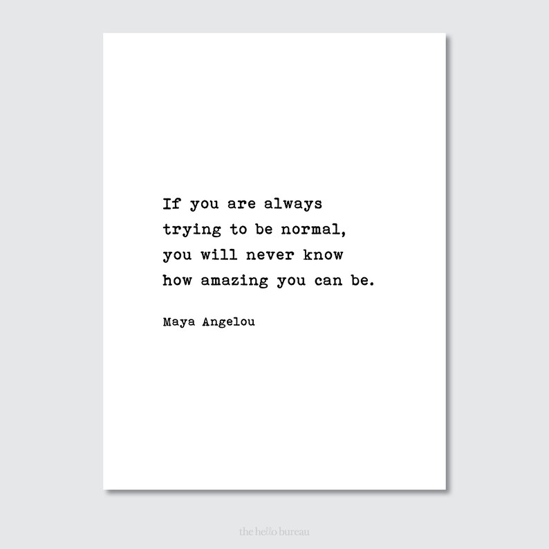 Printable Maya Angelou Quote Print, Positive Affirmation Wall Art ...