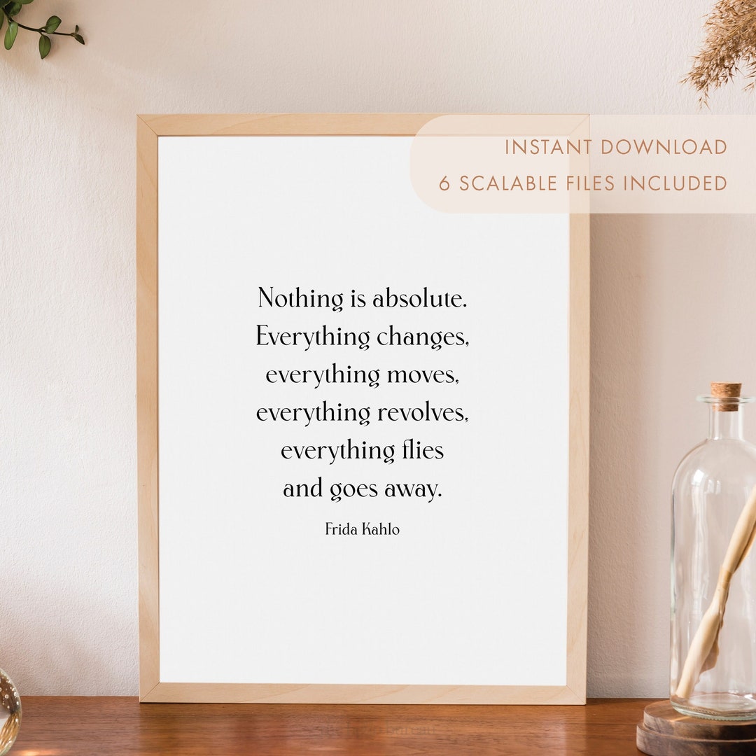 Printable Frida Kahlo Quote Wall Art, Minimalist Style Poster Print ...