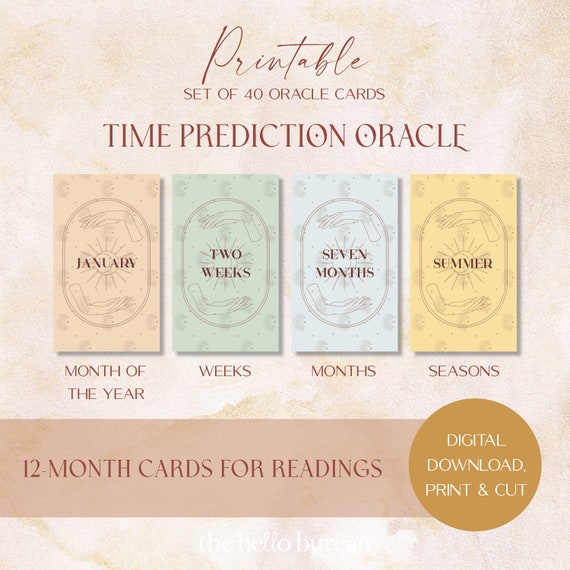 Time Oracle Deck Printable Divine Timing Oracle Cards - Etsy Australia