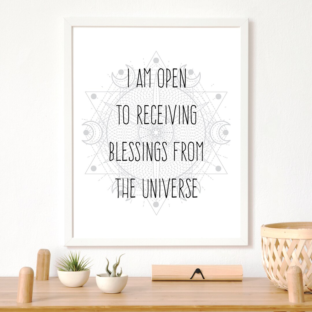 Printable Blessings From the Universe Quote Cosmic Celestial - Etsy