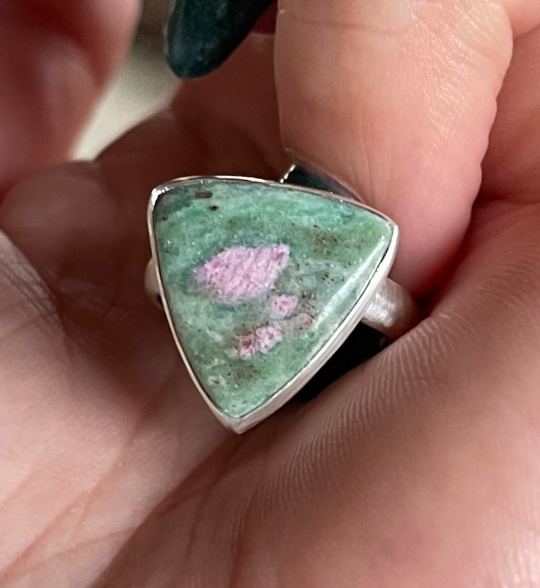 Ruby Fuchsite Ring Size 6 in Sterling Silver - Etsy