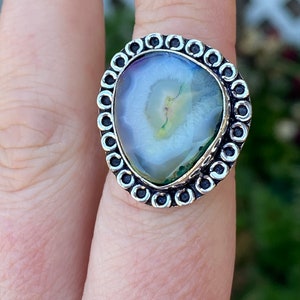 Natural, Rainbow, Solar Quartz Ring, Size 6.75 - Etsy