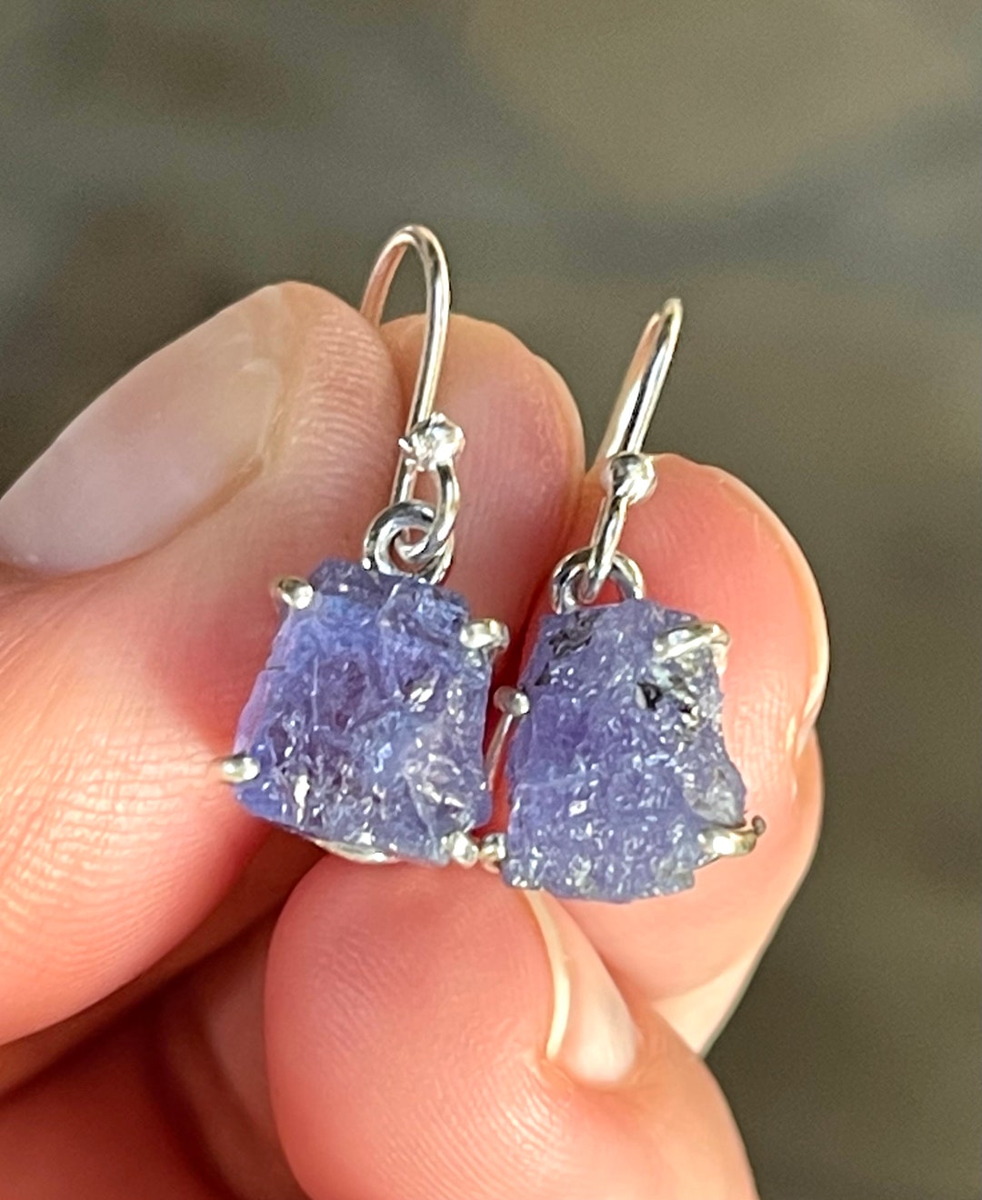 Tanzanite, Earrings, in Sterling Silver - Etsy