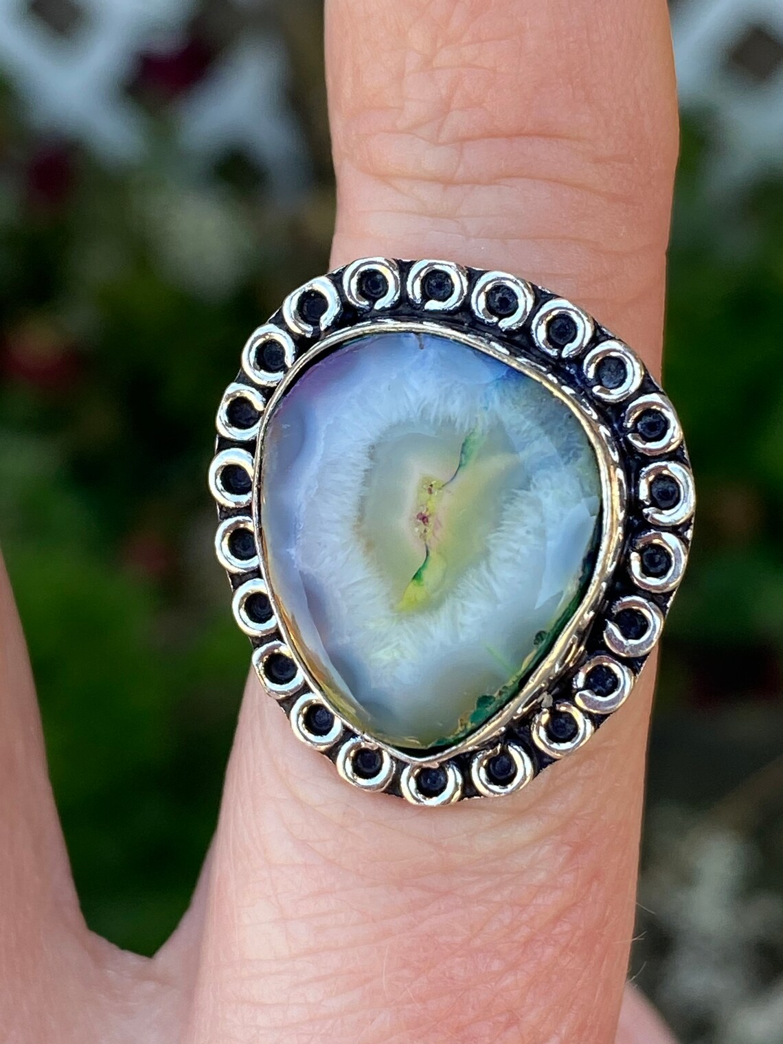 Natural Rainbow Solar Quartz Ring Size 6.75 | Etsy