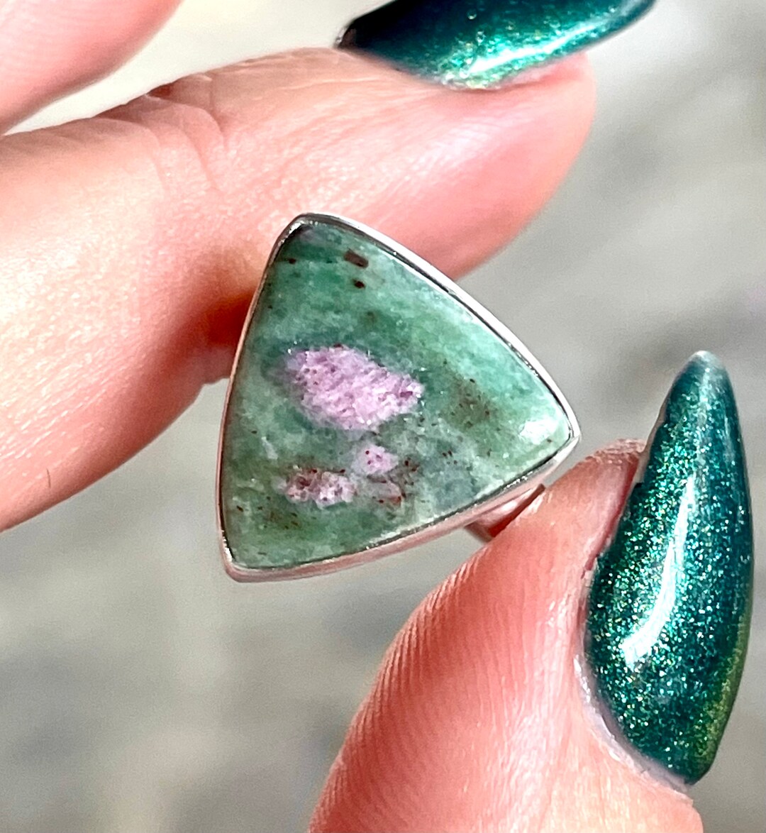 Ruby, Fuchsite, Ring, Size 6, in Sterling Silver - Etsy