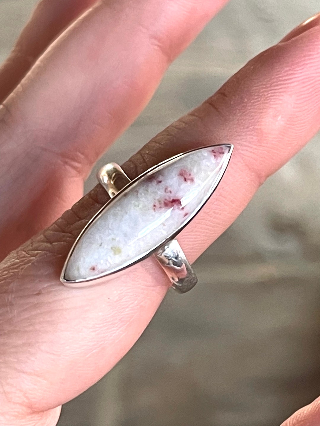 Cinnabar, Ring, in Sterling Silver, Size 8 - Etsy