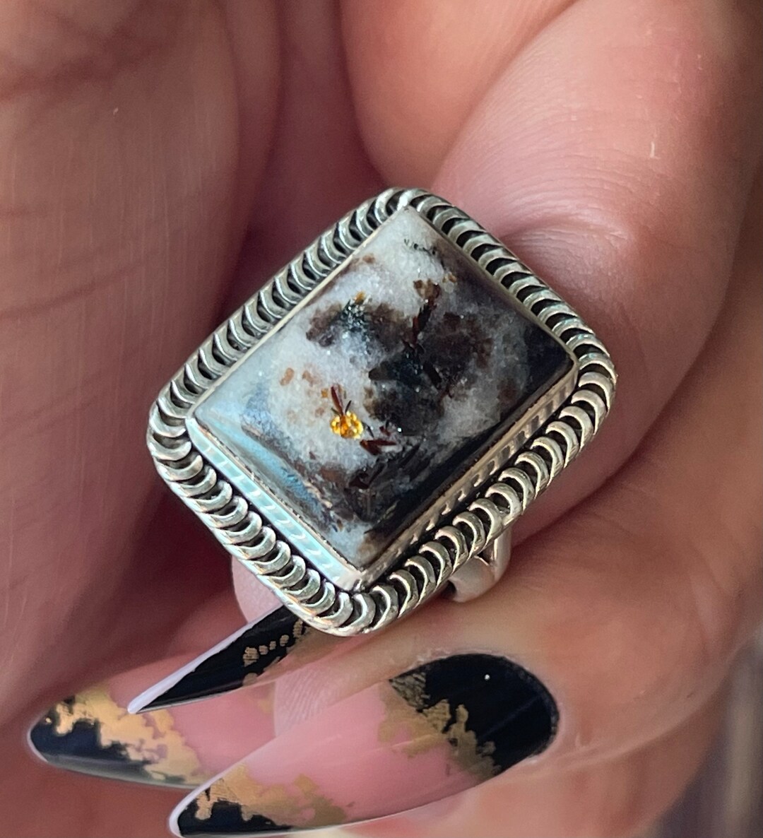 Astrophyllite, Ring, Size 6, in Oxidized, Sterling Silver - Etsy