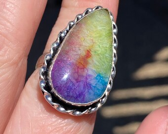 Rainbow Quartz Ring - Etsy