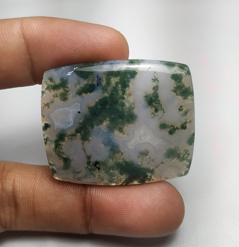 Moss AgateNatural Moss Agate Cabochon GemstoneDesigner Green | Etsy