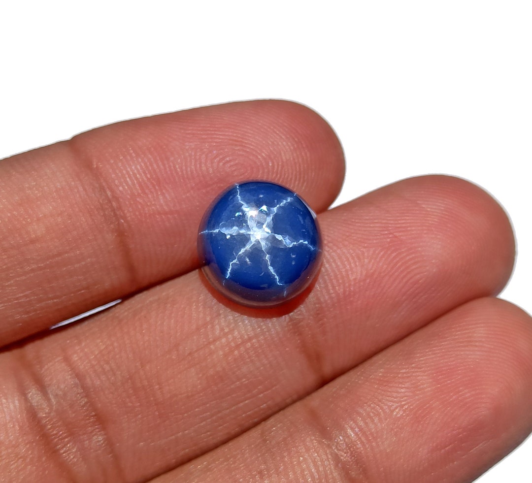 9,60 Cts AAA Stern Blauer Saphir-Sternsaphir Edelstein-Echter ...