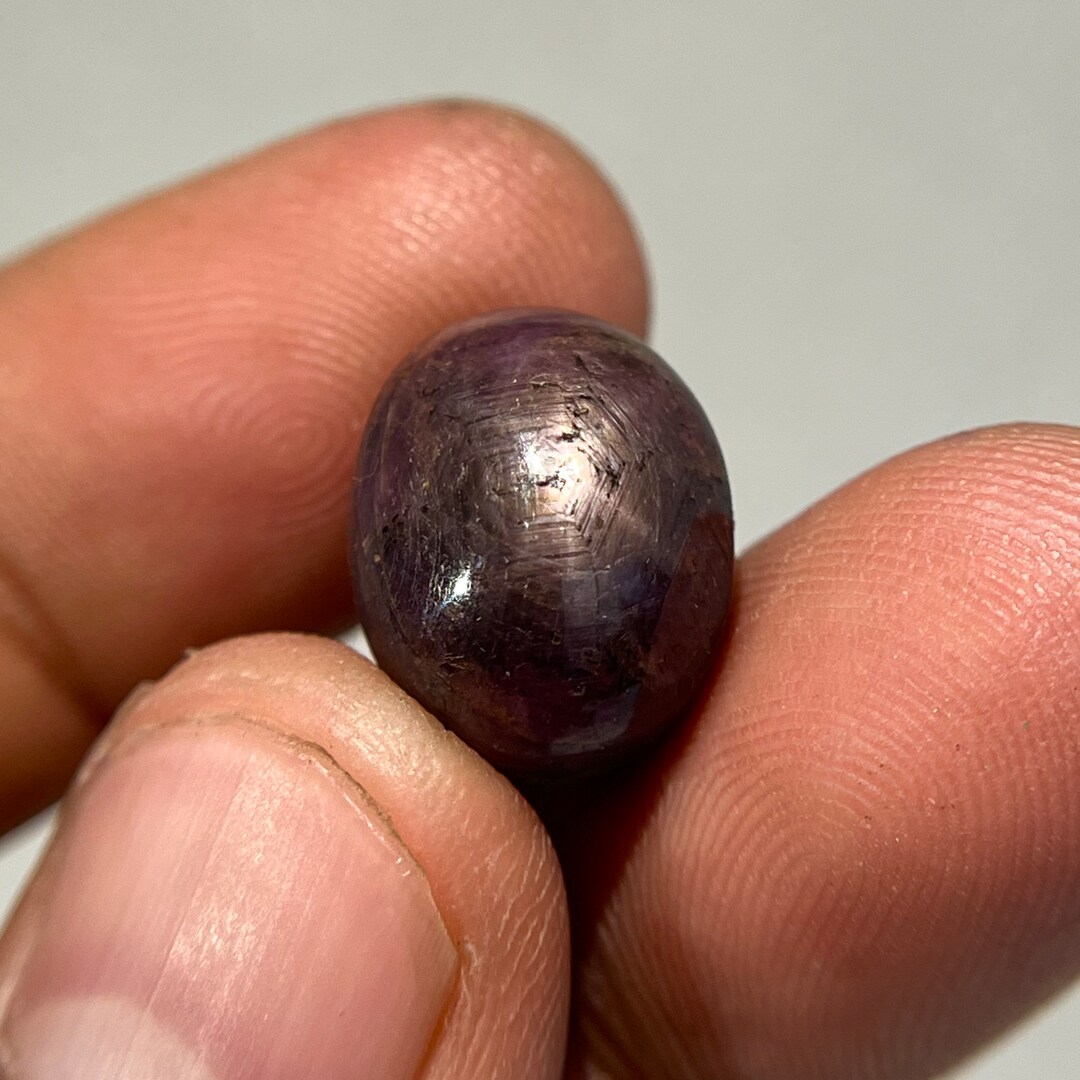 19.60 Cts Beautiful Natural 6 Ray Sharp Star Sapphire Cabochon Amazing ...