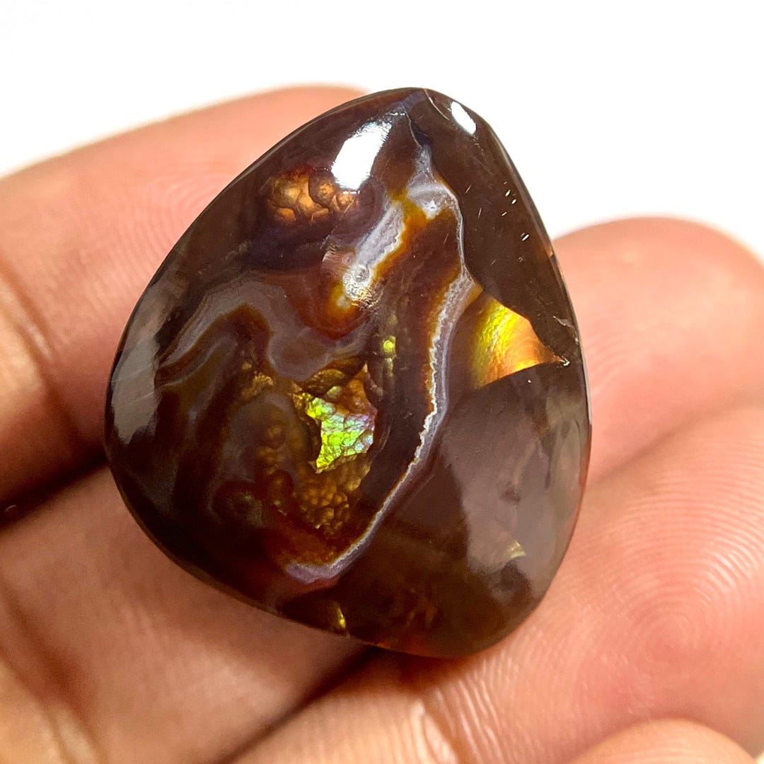 45.60 Cts Natural Mexican Fire Agate Cabochon Gemstone Mexican Fire ...