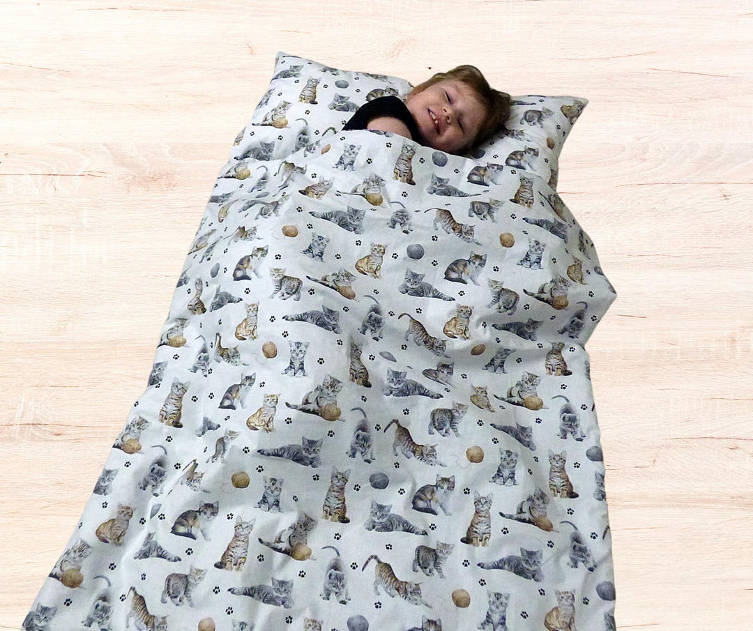 Cotton Nap Mat for Preschooler, Sleeping Bag for Toddler's Daytime Nap ...