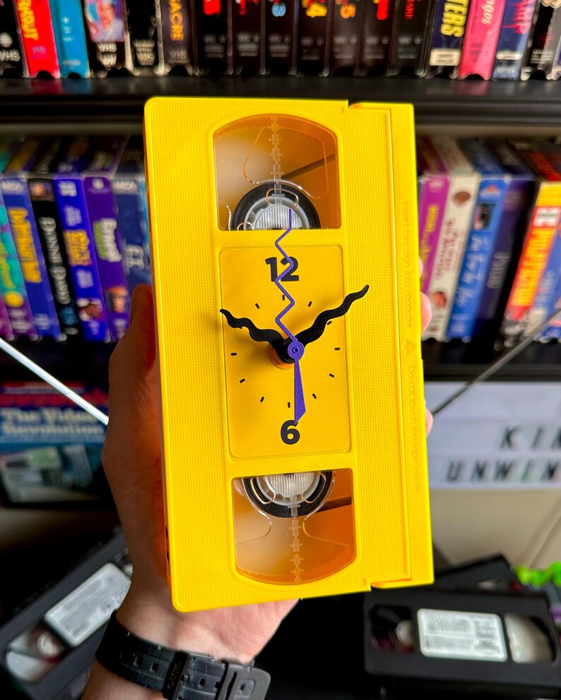 Color VHS Clock Handmade Upcycled Timepiece Unique Wall Decor Retro ...