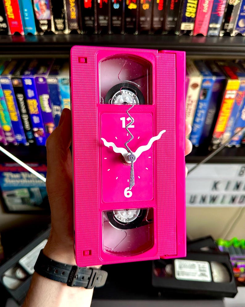 Color VHS Clock Handmade Upcycled Timepiece Unique Wall Decor Retro ...