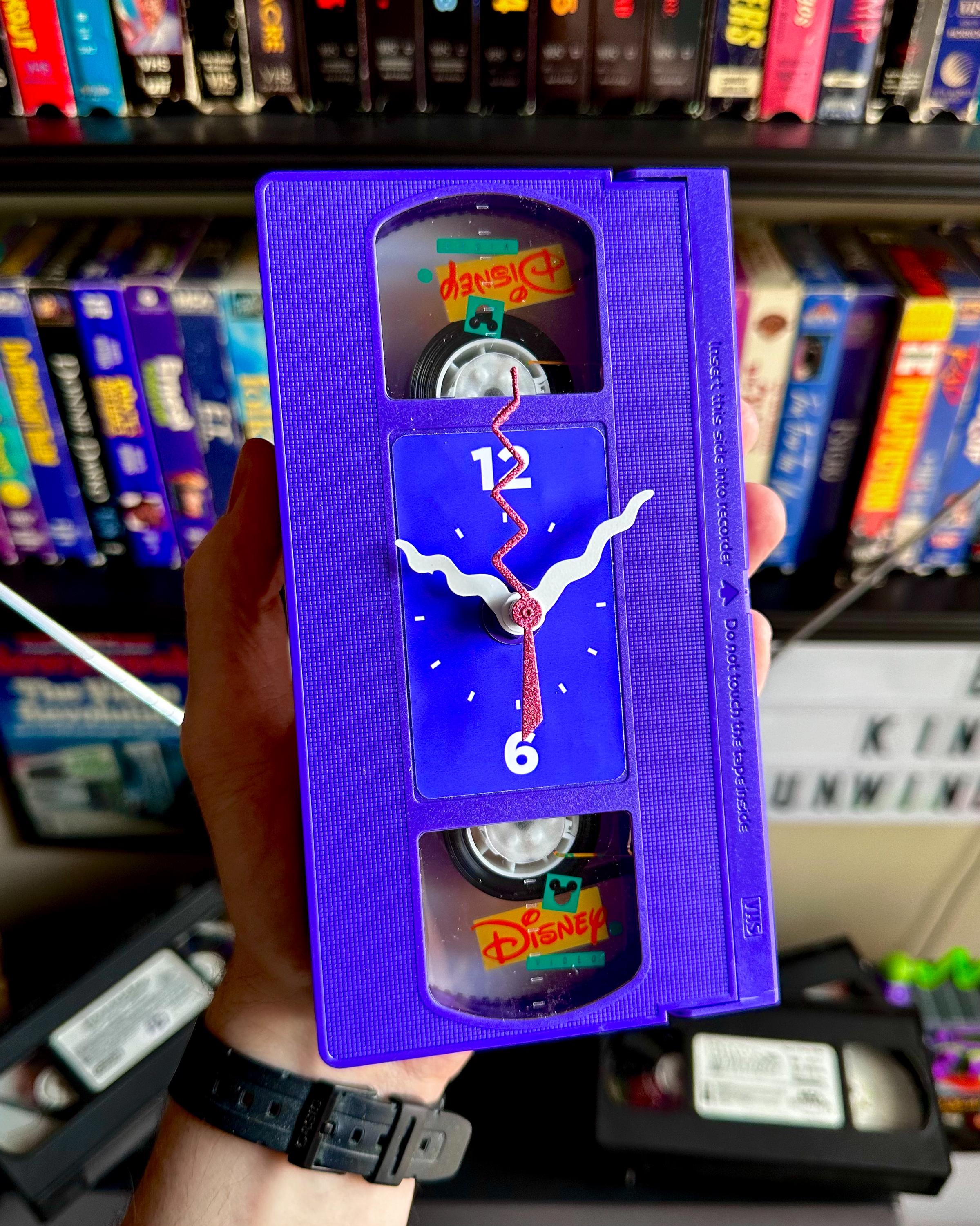 Color VHS Clock Handmade Upcycled Timepiece Unique Wall Decor Retro ...