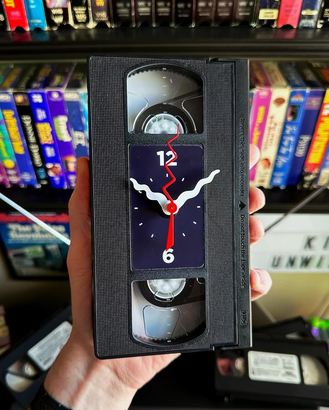 Handmade VHS Clock | Upcycled VHS Tape Art | Retro Wall Decor | Unique ...