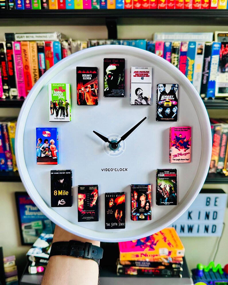 Handmade VHS Movie Clock | Movies With Numbers as Hours | Unique Gift ...