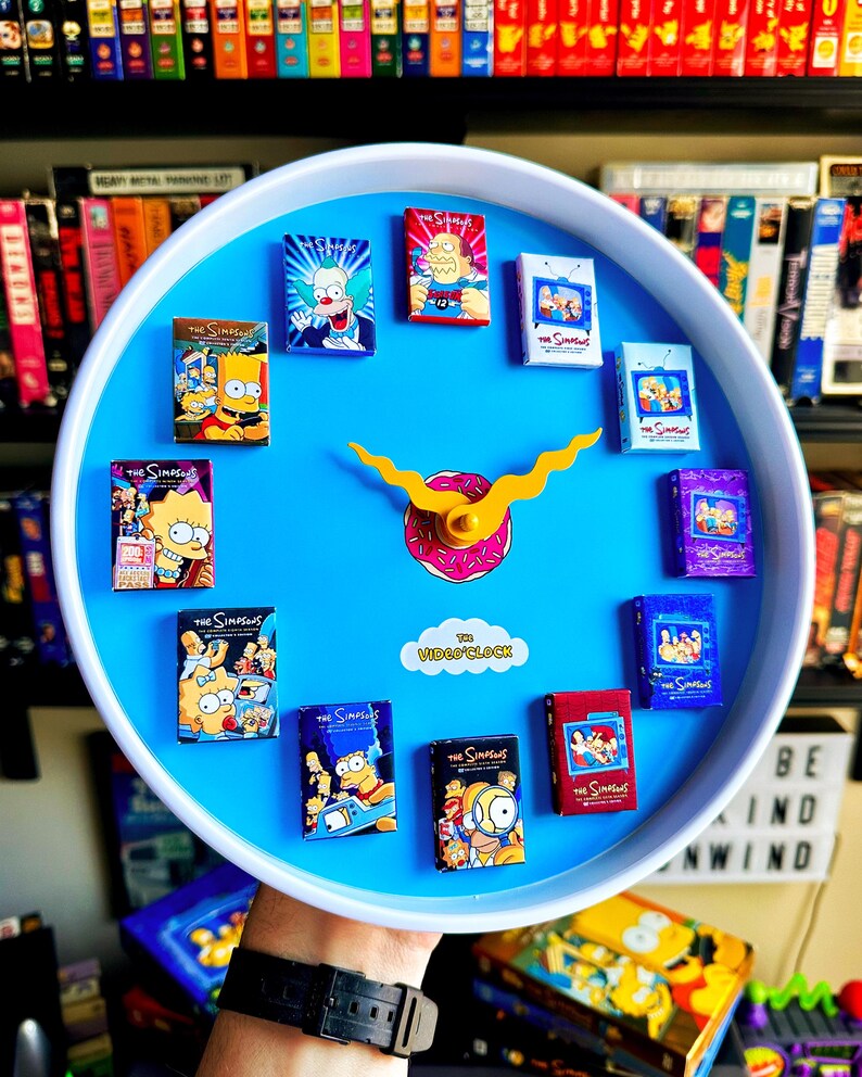 The Simpsons Clock Handmade Miniature Cartoon Timepiece Unique Wall ...