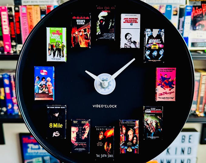 Handmade VHS Movie Clock | Movies With Numbers as Hours | Unique Gift ...