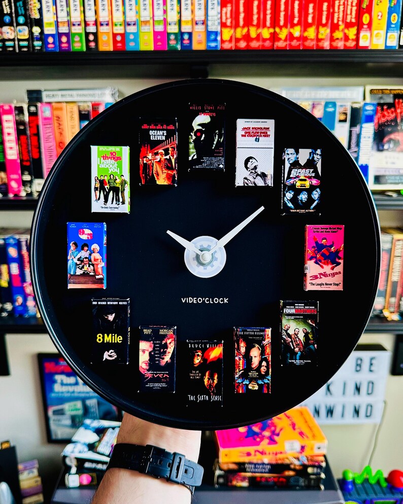 Handmade VHS Movie Clock | Movies With Numbers as Hours | Unique Gift ...