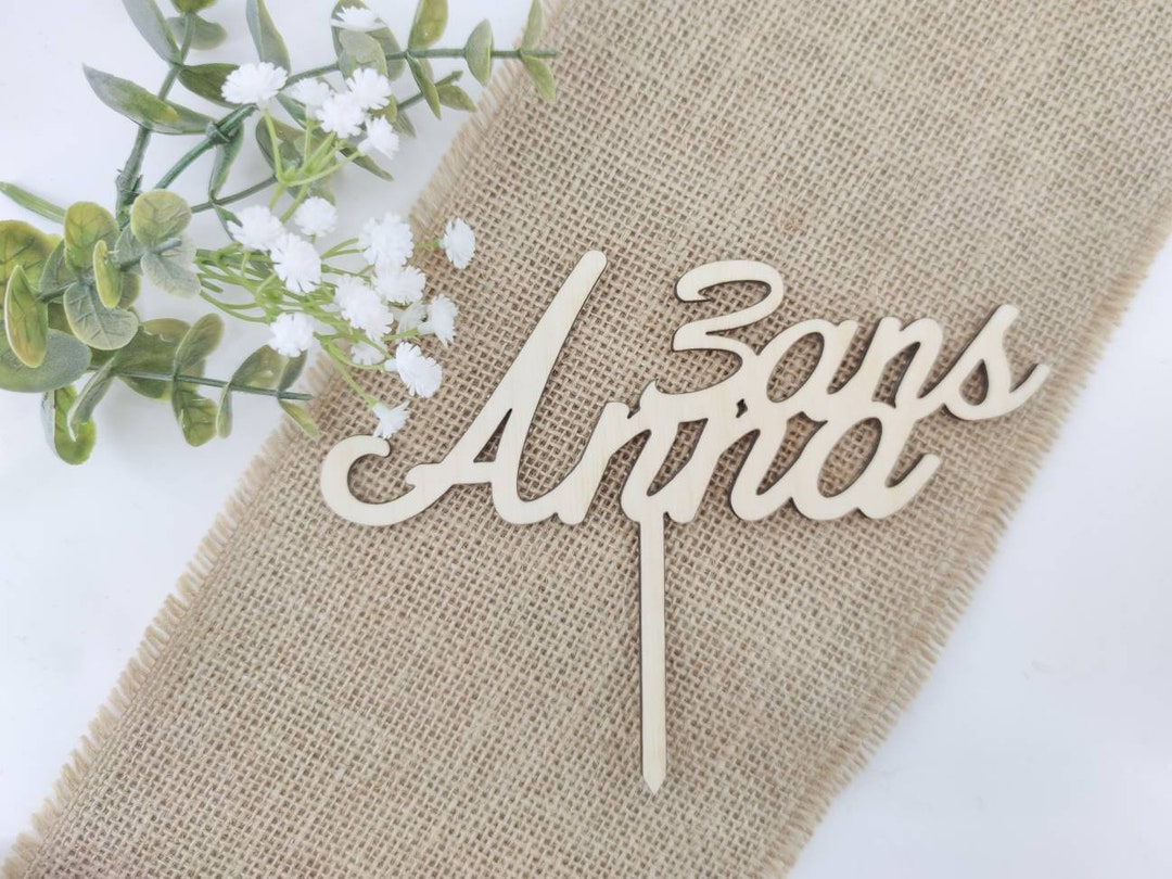 Personalized Wooden Birthday Cake Topper With First Name and Age ...