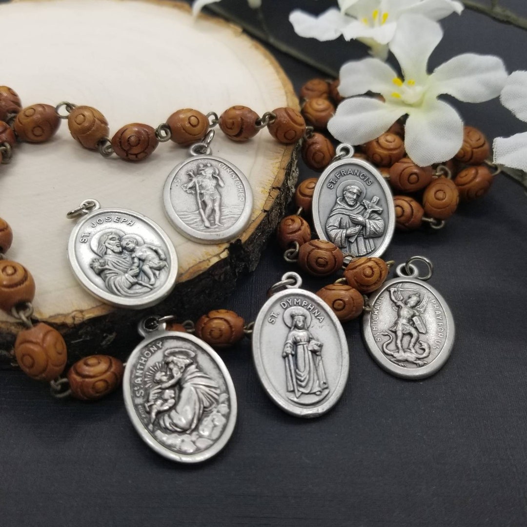 Saint Charm Necklace Saints Charm Necklace Saint Raphael - Etsy UK