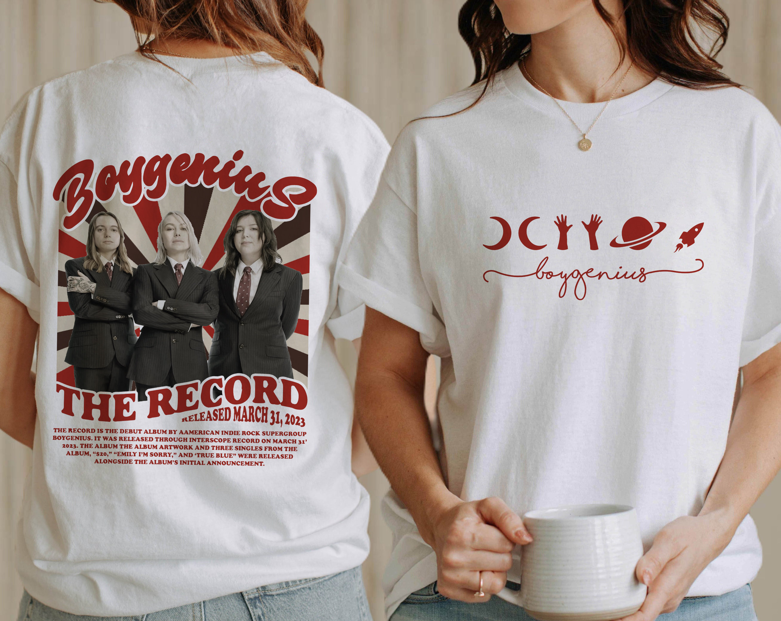 Boygenius Reset Tour 2 Sided Shirt, Boygenius Merch, Boygenius Band ...