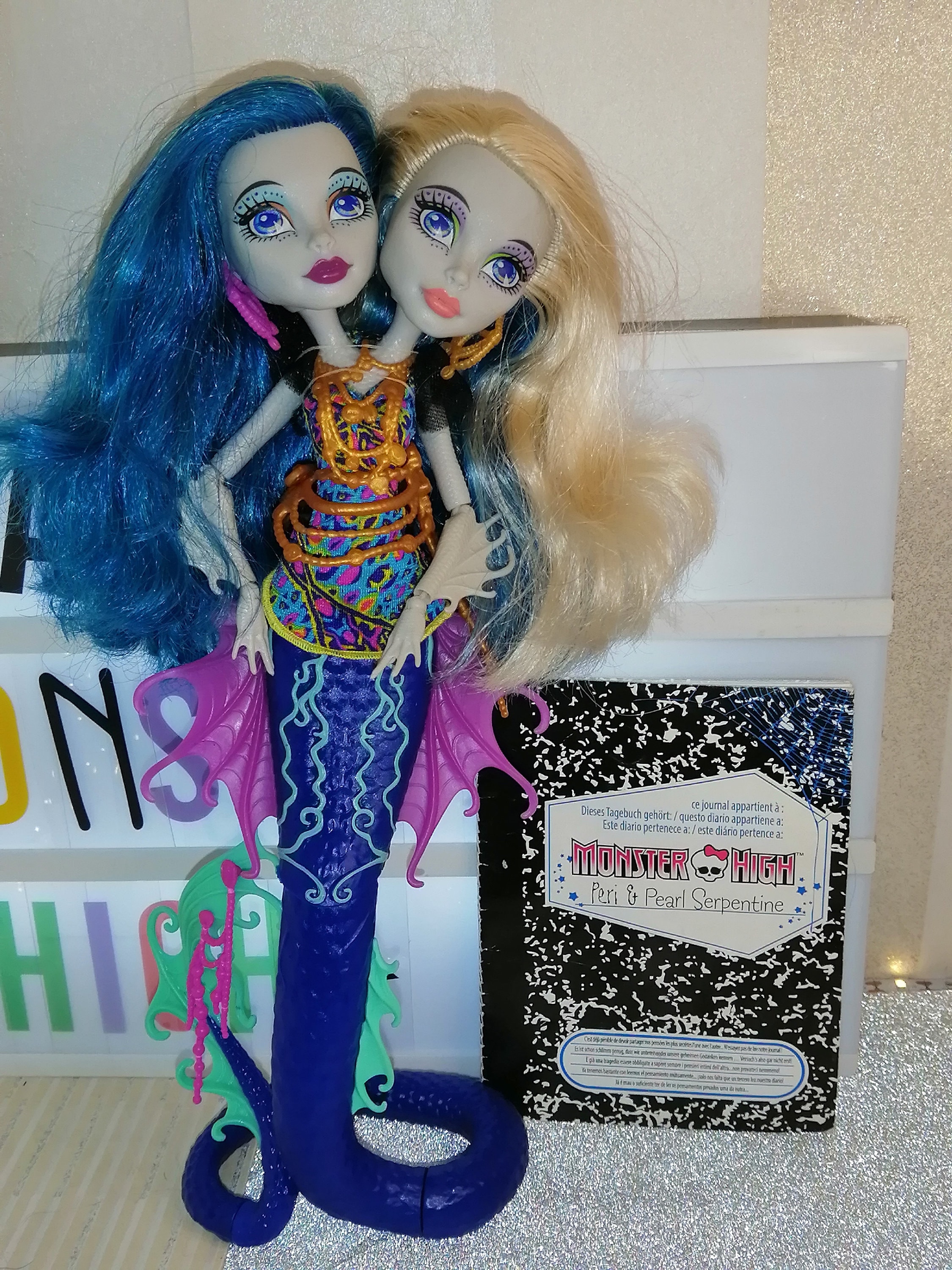 Monster High Doll PERI & PEARL Serpentine Edition "great Scarrier Reef ...