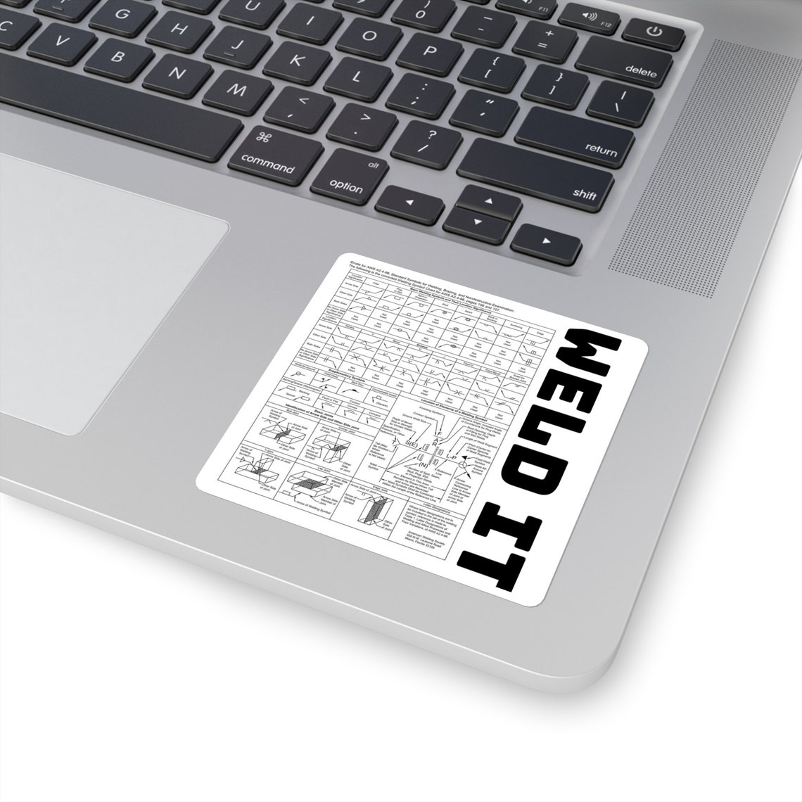 Welding Chart, Square Stickers, Basic Welding Symbols and Their ...