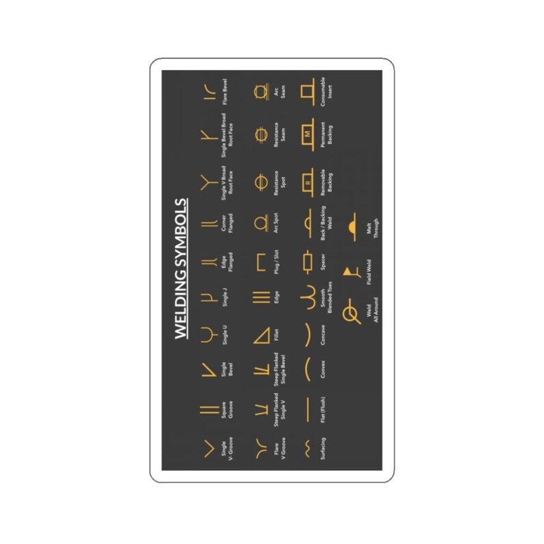 Welding Symbols Sticker - Etsy