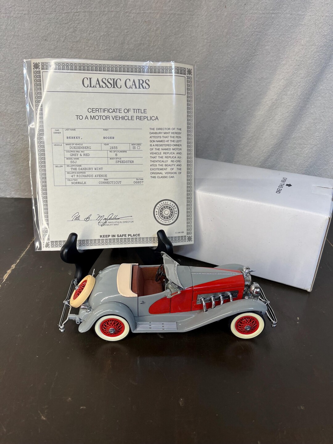 1935 Dusenberg SSJ Diecast Model Car - Danbury Mint 1:24 Scale - Etsy