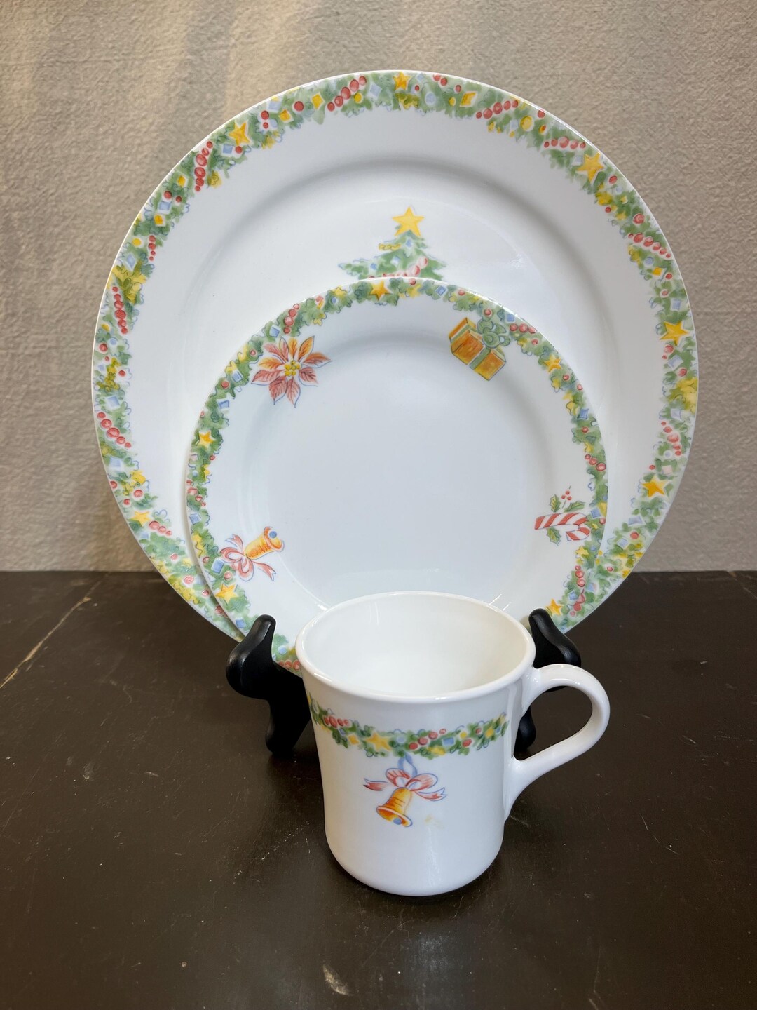 Vintage Corelle Christmas Joy Dinnerware | Dinner Plates | Corelle - Etsy