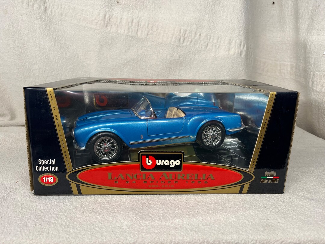 Burago 1:18 Scale 1955 Lancia Aurelia B 24 Spider | Special Collection | Die-cast Model Car ...