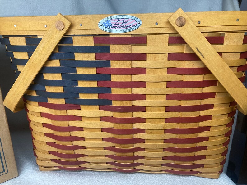 Longaberger Collector's Club 25th Anniversary Flag Basket - Etsy