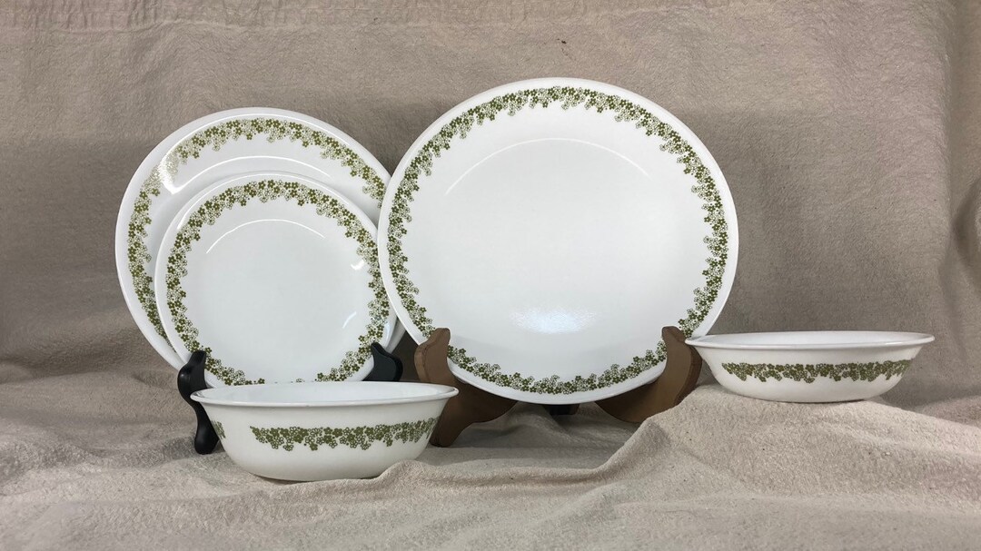 Vintage Corelle Spring Blossom Dinnerware | Crazy Daisy | Corelle - Etsy