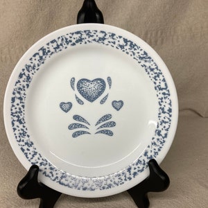 Vintage Corelle Blue Hearts | Dinner Plates | Bread and Butter Plate ...