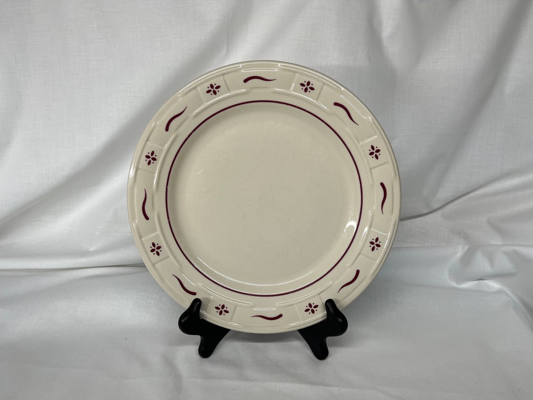 Longaberger Pottery Woven Traditions Classic Red Dinnerware Dinner ...