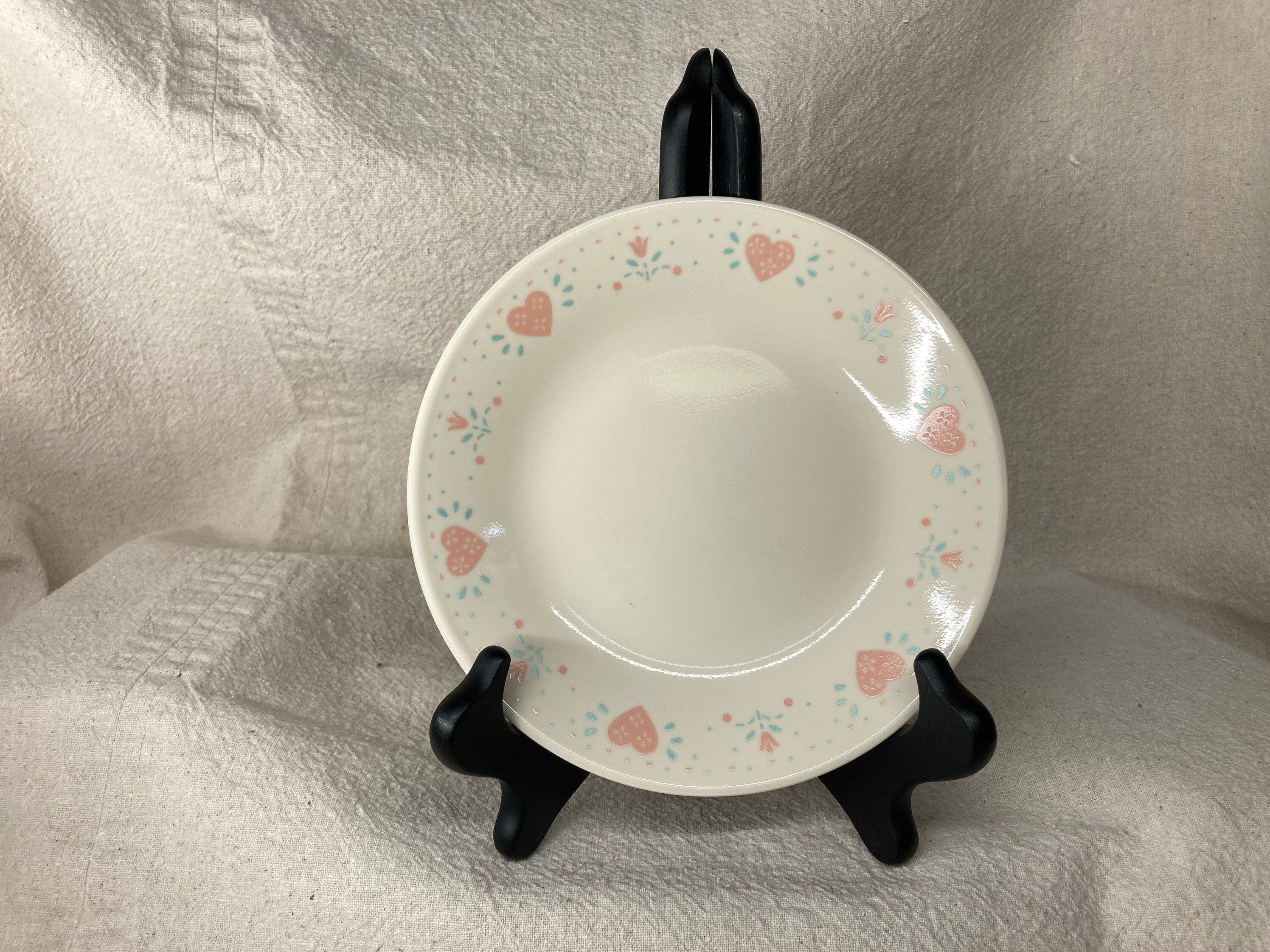Vintage Corelle Forever Yours Dinnerware: Pink Hearts Plates, Bowls ...