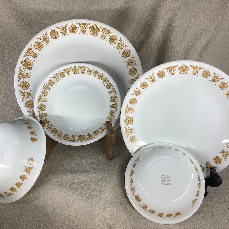 Corelle Butterfly Gold Dinnerware - Etsy