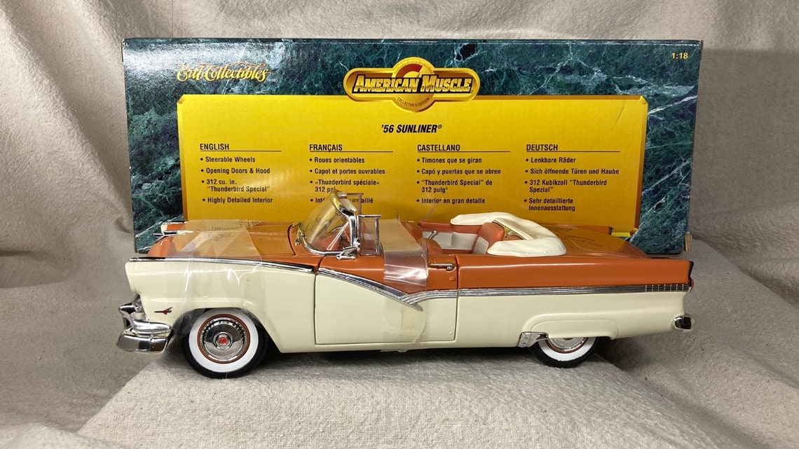 Ertl 1:18 Scale '56 Sunliner Convertible American Muscle - Etsy