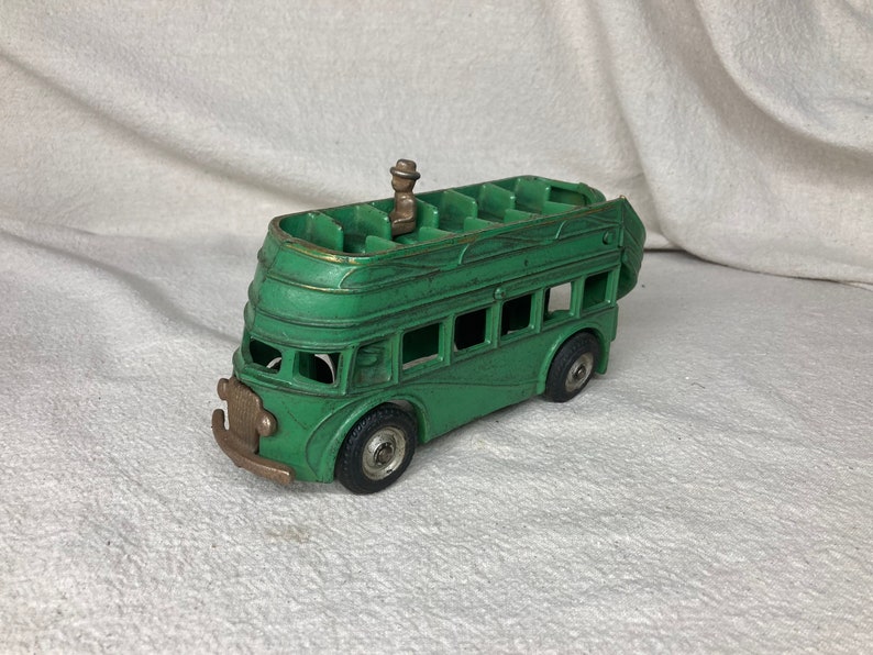 Vintage Arcade Cast Iron Toys Double Decker Bus Green Ice - Etsy