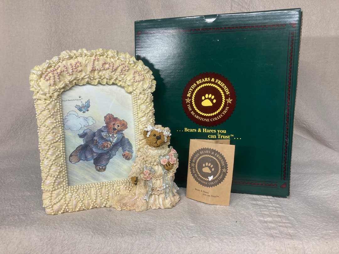 Boyds Bear Resin "bailey...true Love" Picture Frame | Polyresin | 1995 ...