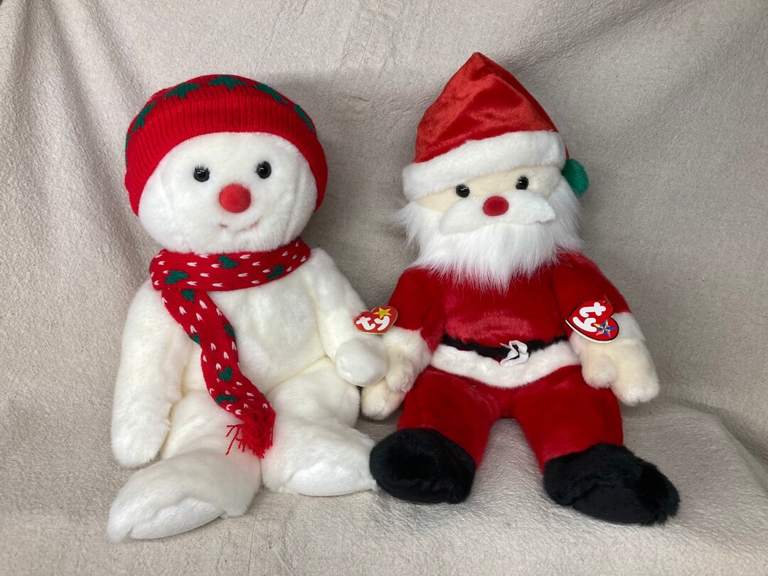 Vintage Ty Beanie Buddies | Santa | Snowboy | Beanie Baby | 2000 - Etsy