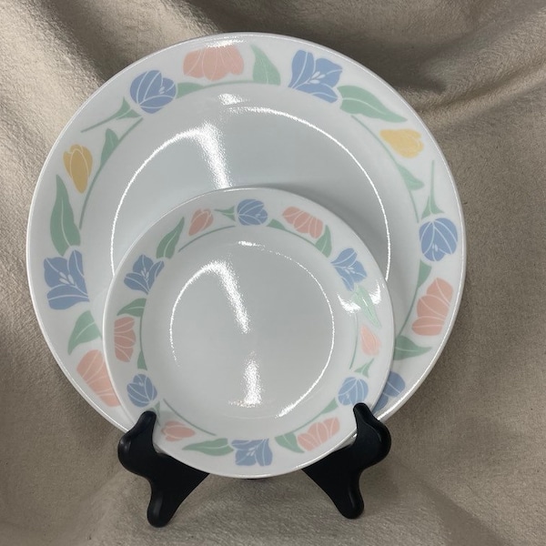 Floral Pattern Corelle Dinner Plates - Etsy