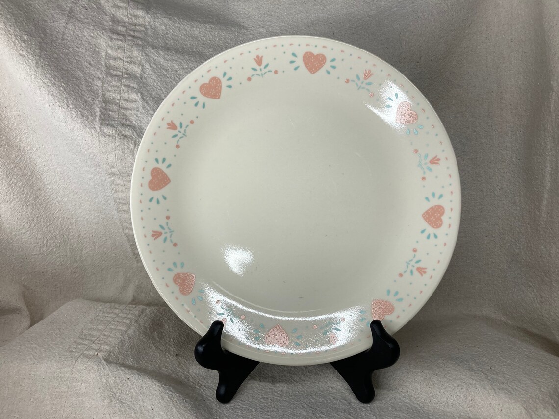 Vintage Corelle Forever Yours Dinnerware Pink Hearts - Etsy