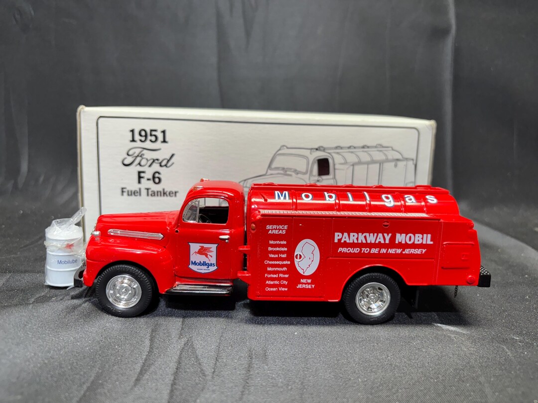 First Gear 1:34 Scale 1951 Ford F-6 Fuel Tanker | Mobil Gas | Die-cast ...