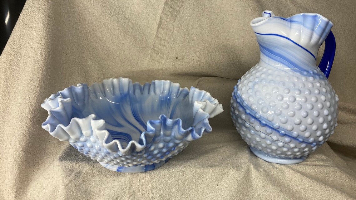 Large Fenton Limited Edition Almost Heaven Cobalt Blue Slag | Etsy