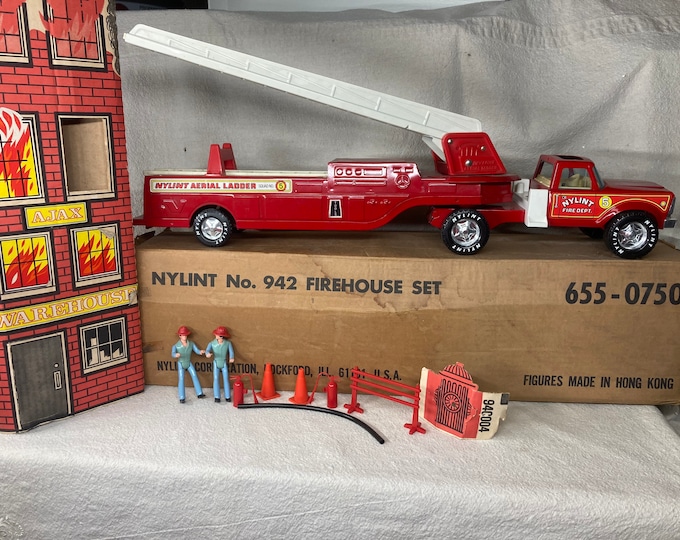 Super Rare Nylint No. 942 Firehouse Set With Accessories and Original ...
