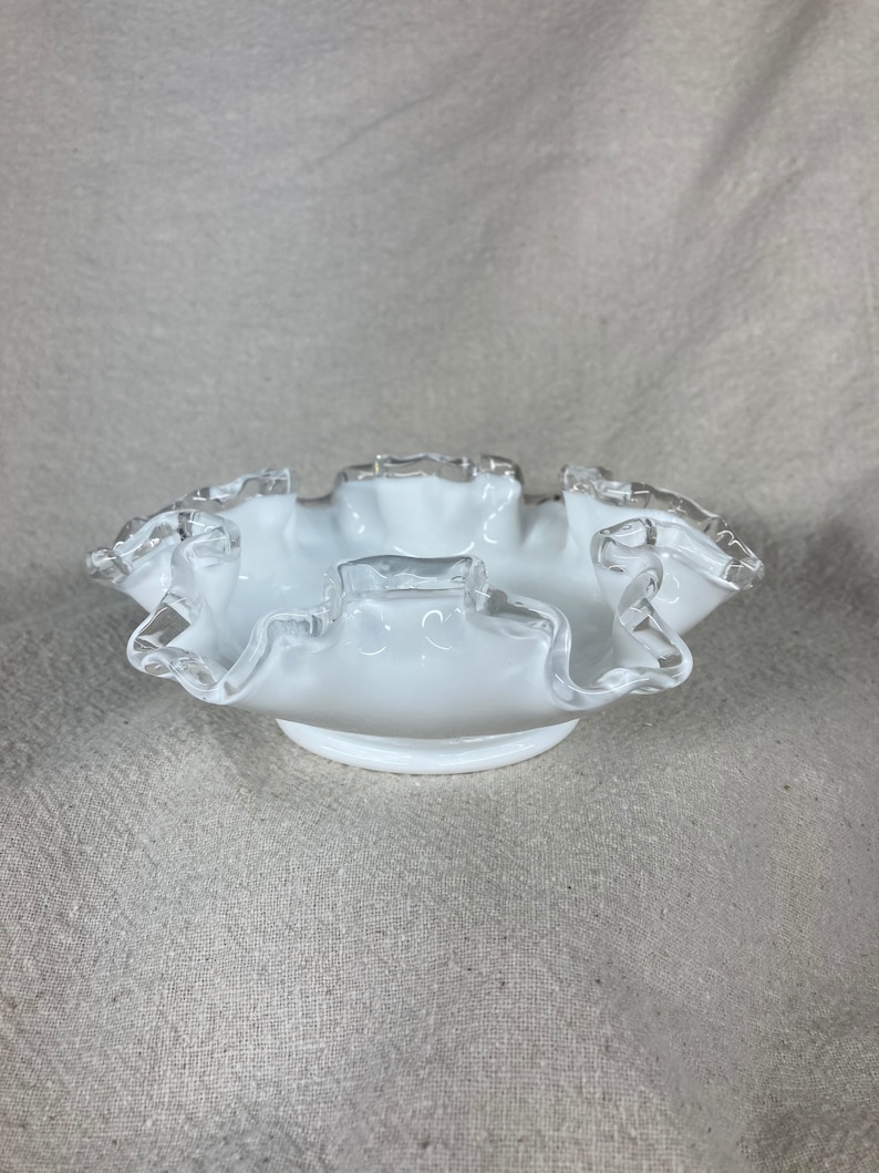 Fenton Silver Crest Double Crimped Ruffled Edge Bowl - Etsy
